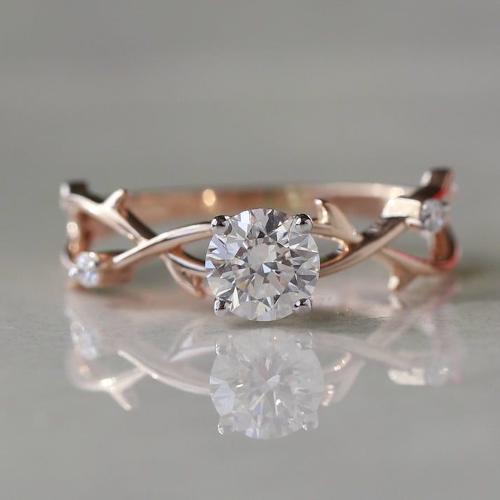 Nature Inspired Engagement Rings For Sale At Best Price - Rustic and Gold